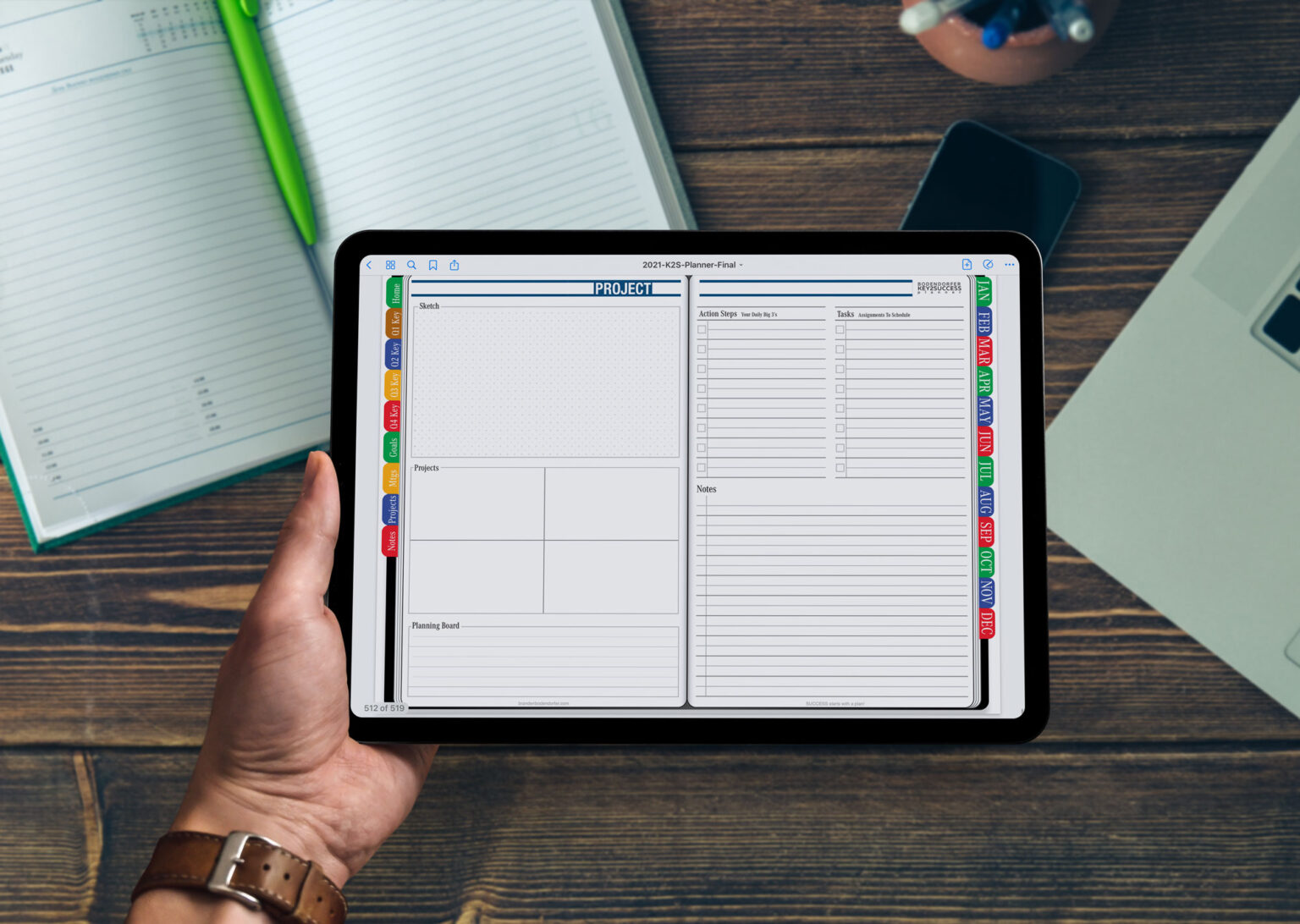 2021 PDF Digital Planner For ReMarkable 2
