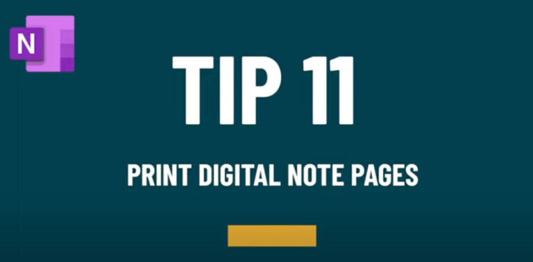 How to Print Digital Planner Pages from OneNote