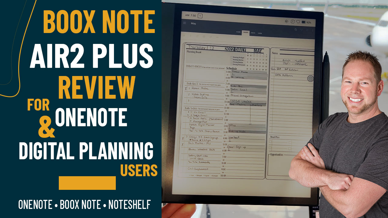 Review using the Onyx Boox Air2 Plus with OneNote