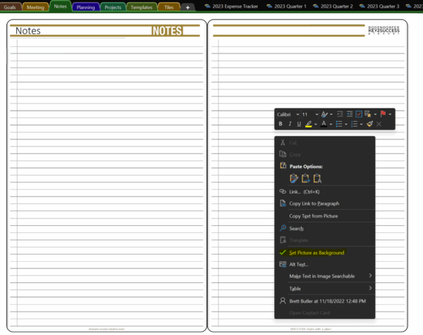 How to Duplicate Background Image in OneNote