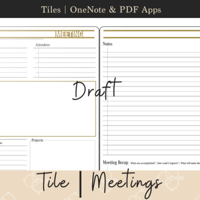 Meeting Pages for Key2Success Planner