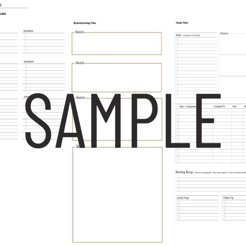 Meeting Pages for Key2Success Planner