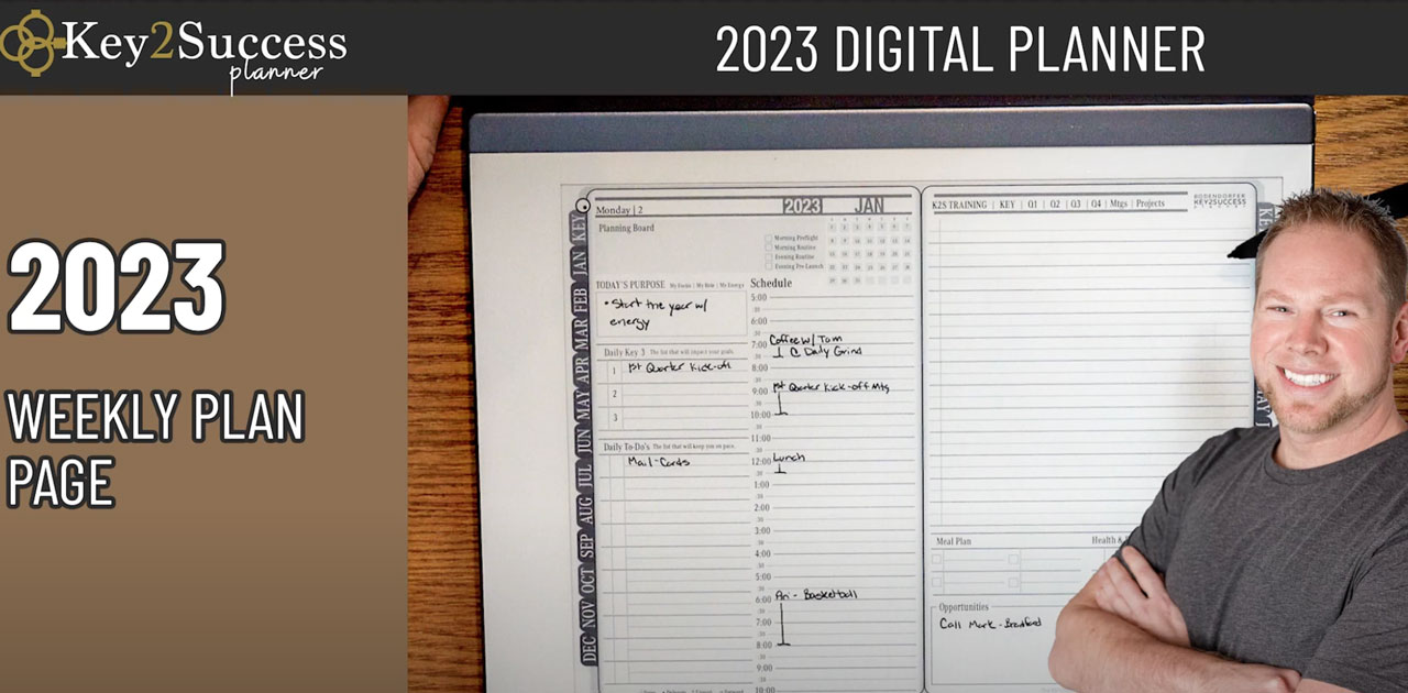 Digital Weekly Planning Page