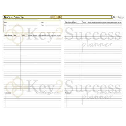 Cornell Notes Tile: Boost Productivity with Key2Success