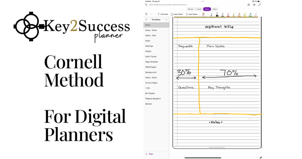 Cornell Note Taking - Best Way to take Digital Cornell Notes