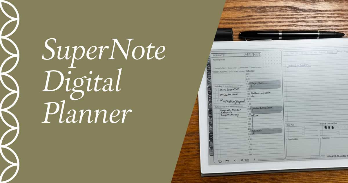 2024 SuperNote Digital Planner Helps Organize and Achieve