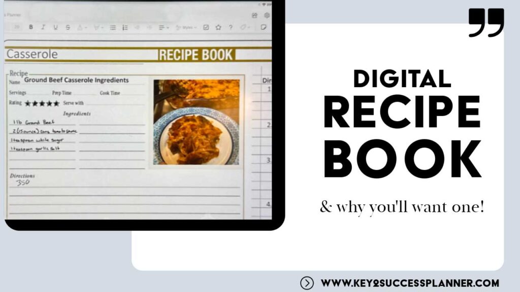 2026 Digital Recipe Book by Key2Success