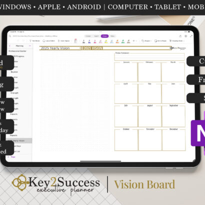 2025 OneNote Planner: Instant Access with Key2Success
