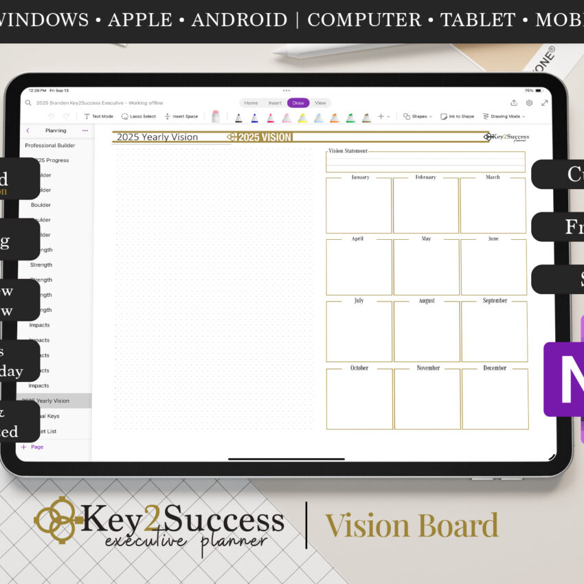 2025 OneNote Personal Digital Planner - Instant Access Today!