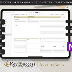2026 OneNote Planner: Digital Planning for Key2Success