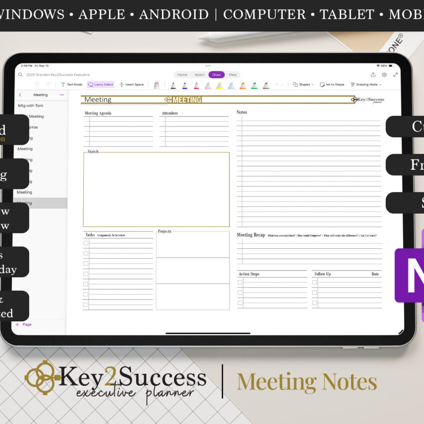 2026 OneNote Professional Digital Planner