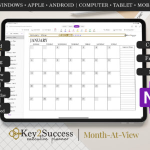 2026 OneNote Planner: Digital Planning for Key2Success