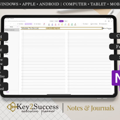 2025 OneNote Personal Digital Planner - Instant Access Today!