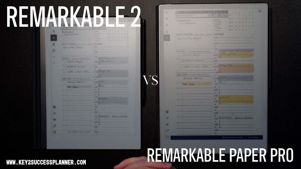 reMarkable 2 vs Paper Pro: 2026 Planner Comparison
