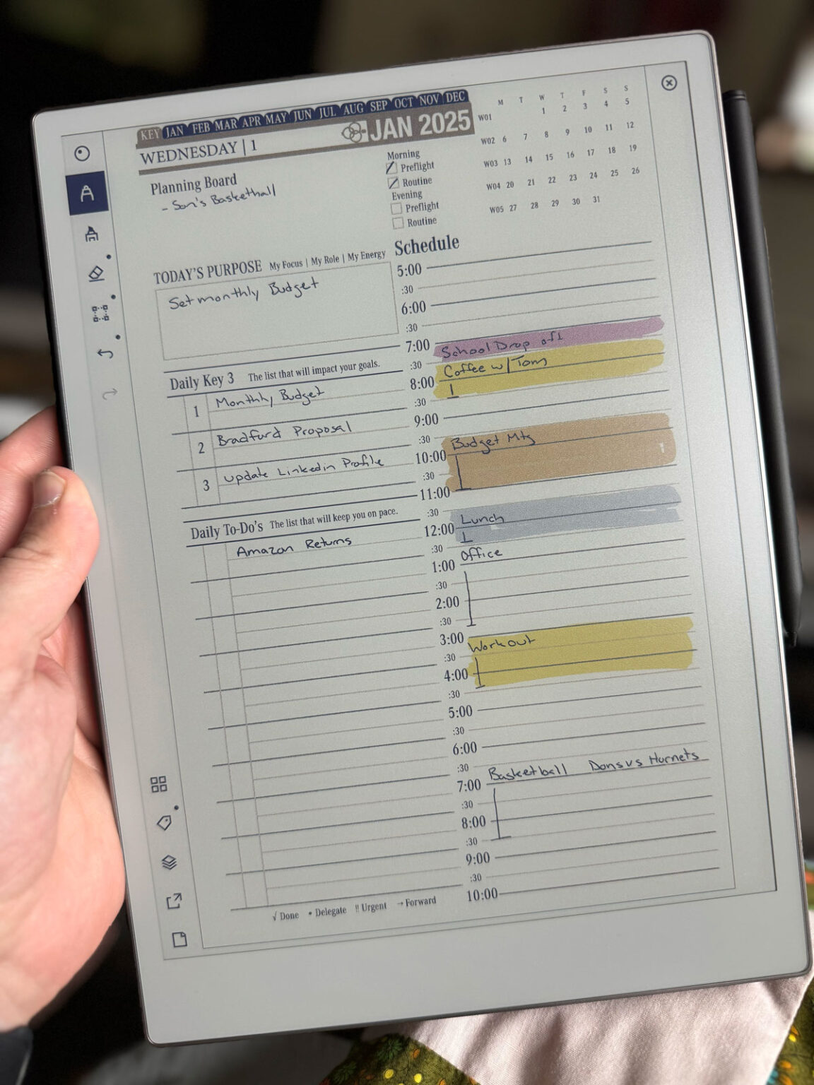 2025 reMarkable Professional Digital Planner