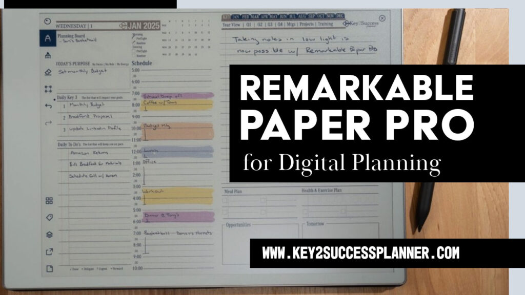 2026 Digital Planning: reMarkable Paper Pro & Key2Success