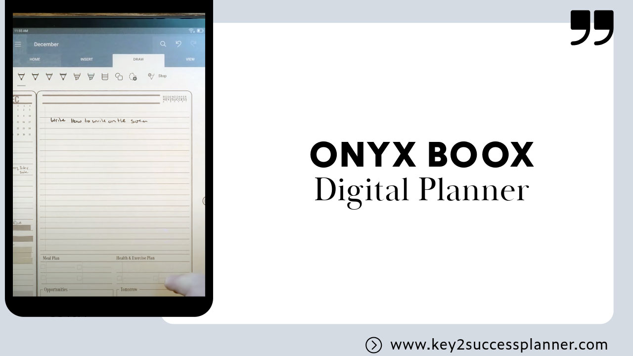 2026 Key2Success Planner on Onyx Boox: Digital Planning