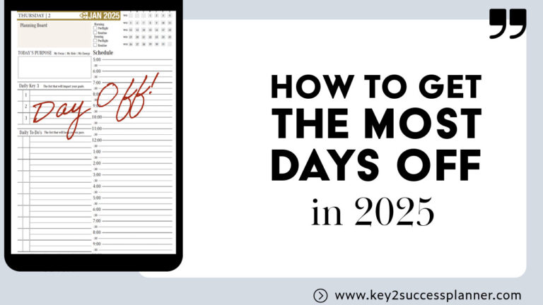 2026 Time Off: Key2Success Digital Planner