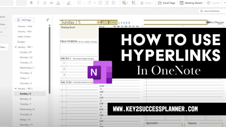 How to Use Hyperlinks in OneNote - Key2Success great tips!