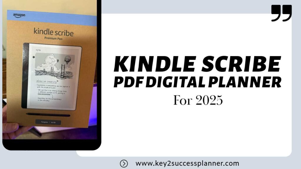 2026 Kindle Scribe Planner by Key2Success: Plan Ahead!