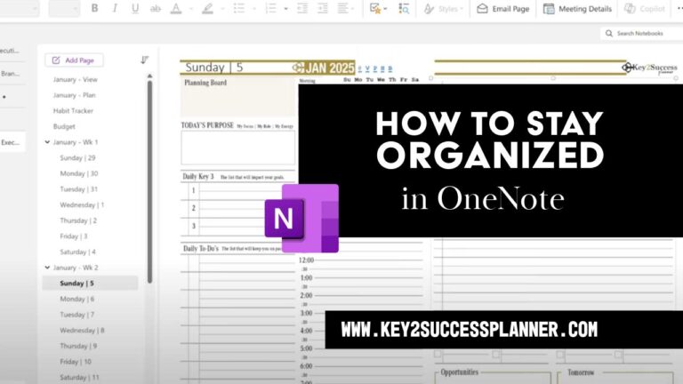 Optimize OneNote for 2026: Key2Success Digital Planner Tips