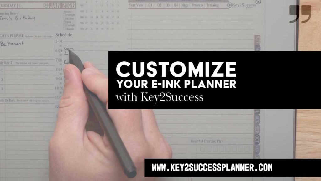 Customize E-Ink Planner: Key2Success Workflow Guide
