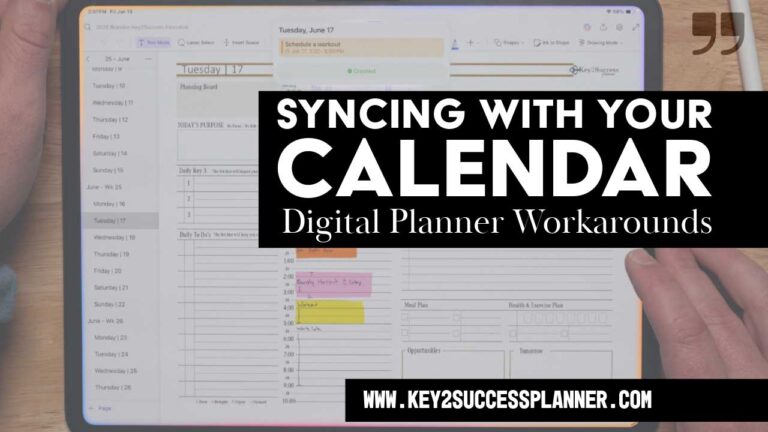 Syncing Your Digital Planner with your Calendar