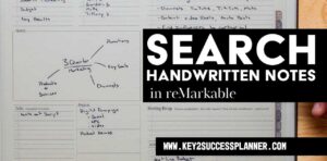 reMarkable Handwriting Search in 2026: Key2Success Planner