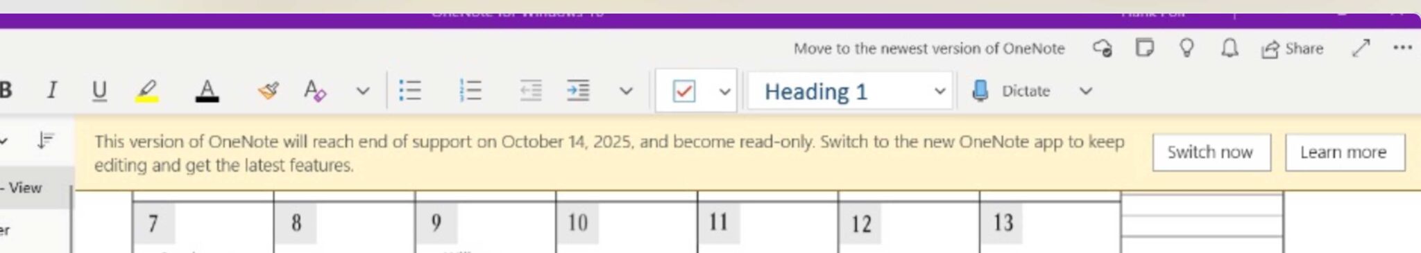 OneNote for Windows 10 Ending Support on October 14, 2025 – Branden ...