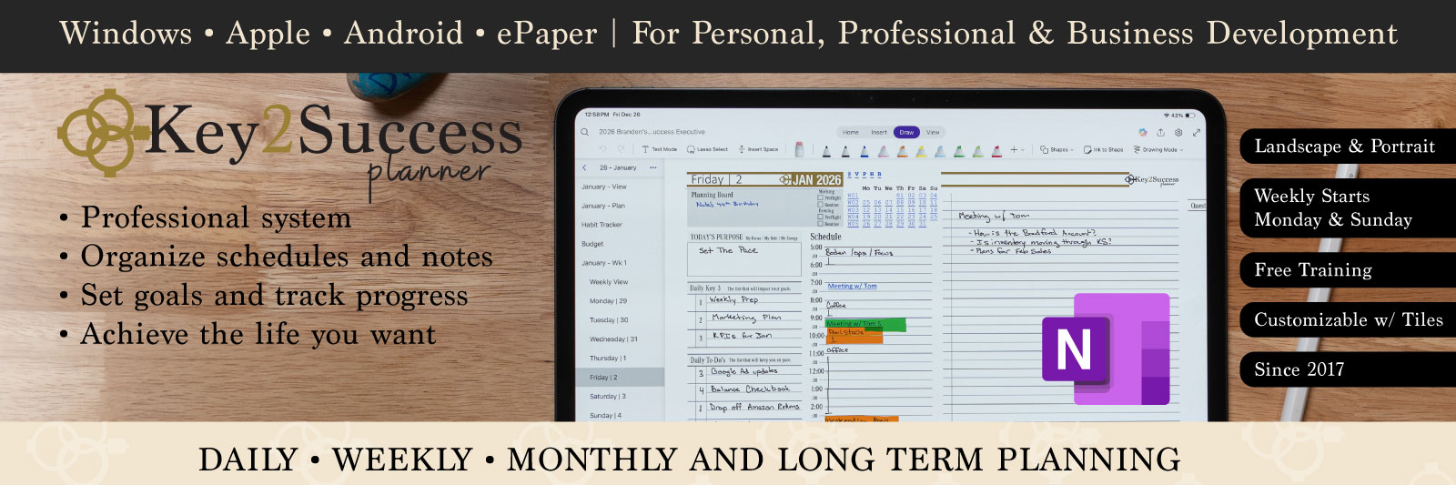 Key2Success OneNote Planners: Shop Now & Boost Productivity