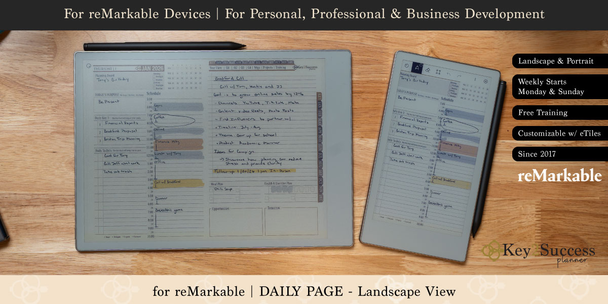 2026 ReMarkable Planner: Digital Productivity for Pros